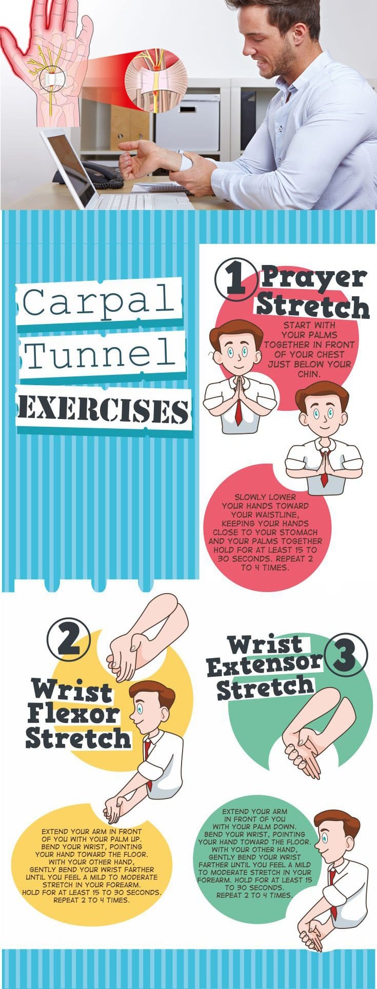 Carpal Tunnel Exercises Infographic Royalty Free Vector 44 Off